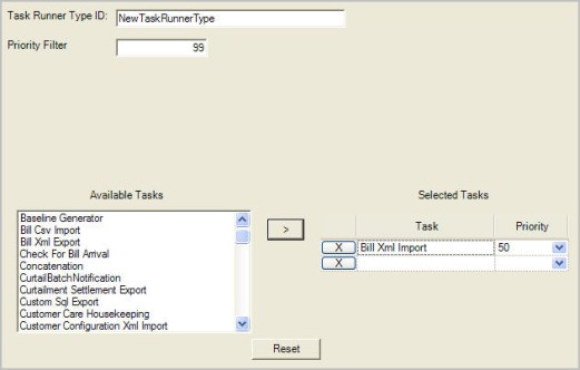 Task runner definition settings