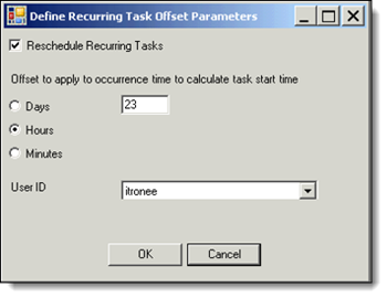 Task template parameters