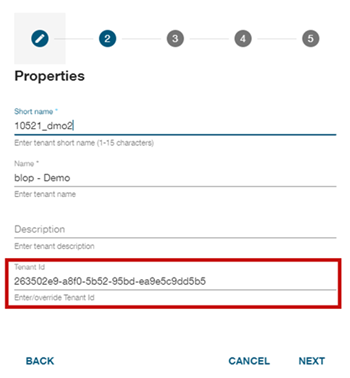 Creating a new on-premises tenant