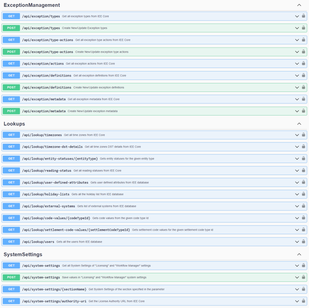 IEE System Configuration REST API