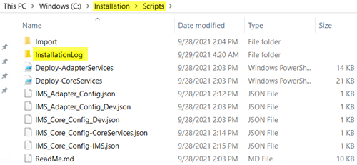 Additional Commands for Adapter Service Installation